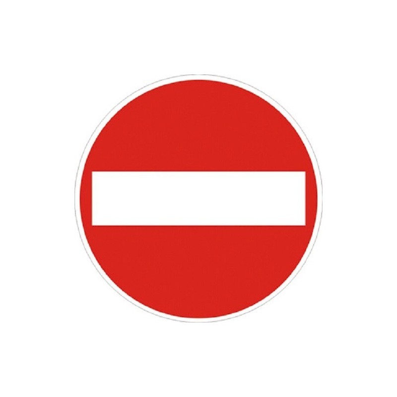 SIGNE DE SENS INTERDIT Matériel ferro cl. I DIMENSIONS 40 cm