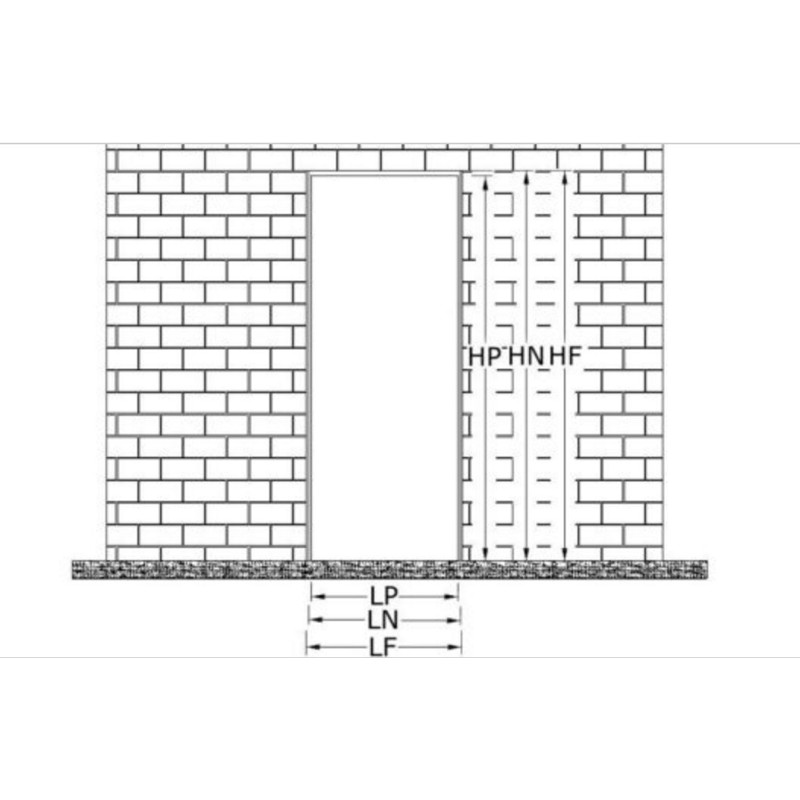 DURCH DIE KELLER TÜR REVERSIBEL VERZINKT Abmessungen cm 70 x 200